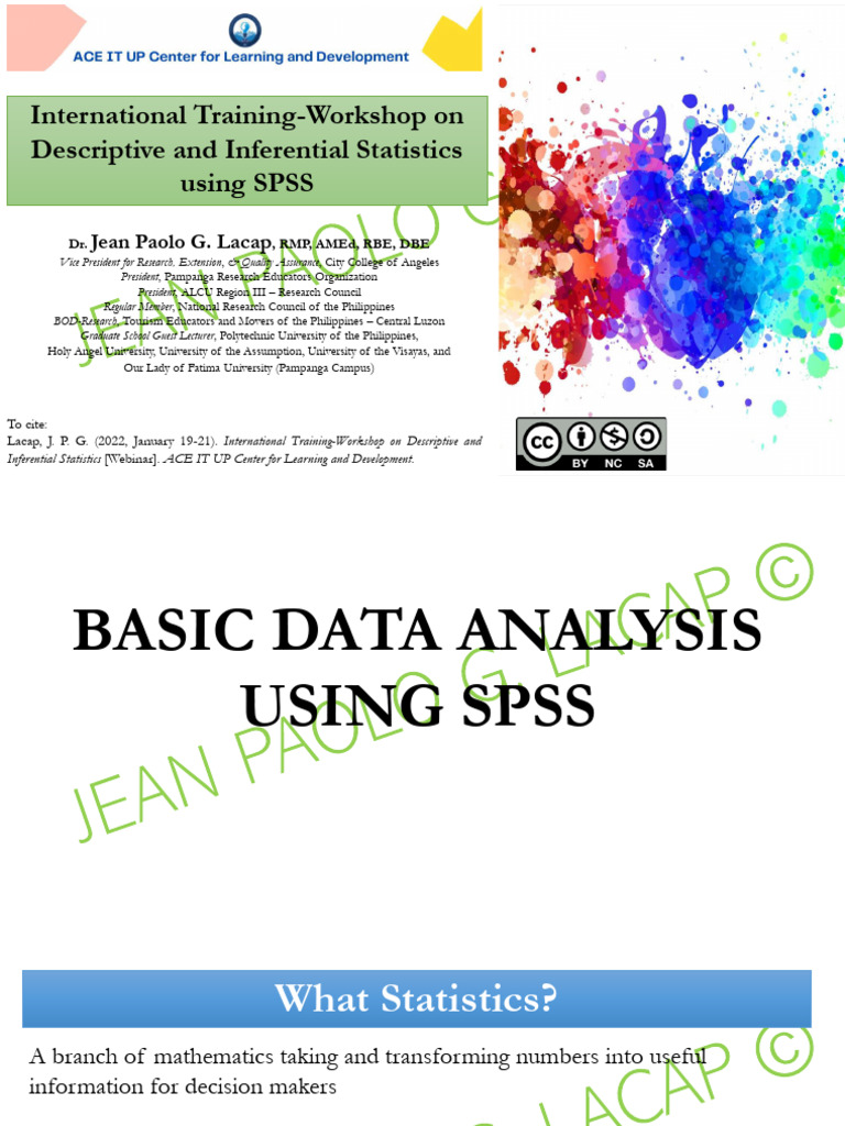 Descriptive and Inferential Statistics Using SPSS | PDF | Student's T ...