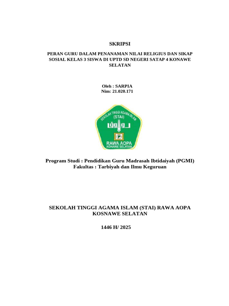 Peran Guru dalam Nilai Religius Siswa | PDF
