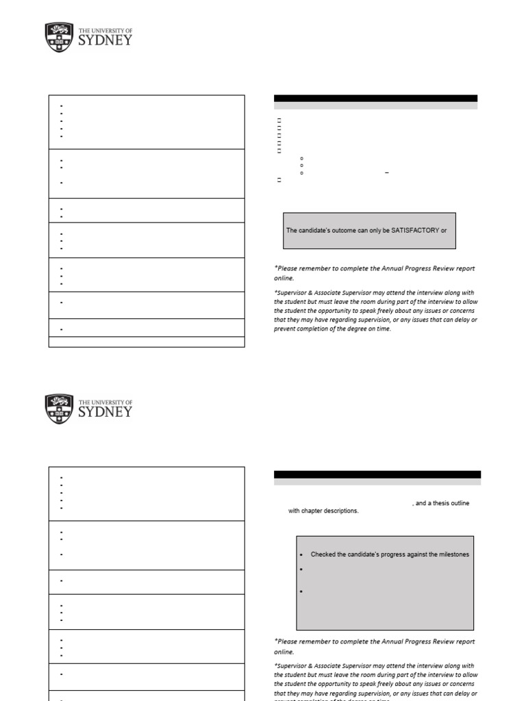 ADP HDR Progress Review Checklist | PDF | Thesis | Doctor Of Philosophy