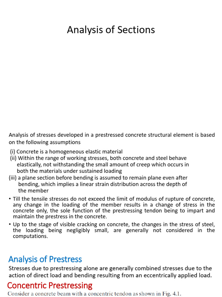 Analysis of Sections | PDF | Beam (Structure) | Bending