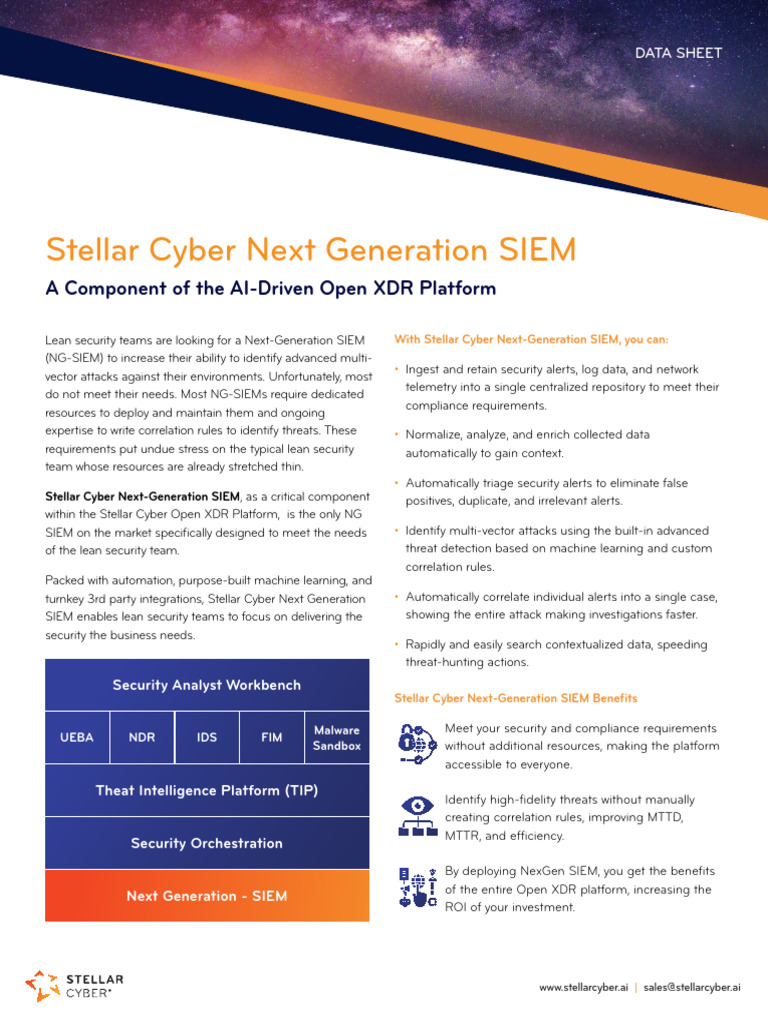 Stellar - Next Generation SIEM | PDF | Machine Learning | Cyberspace
