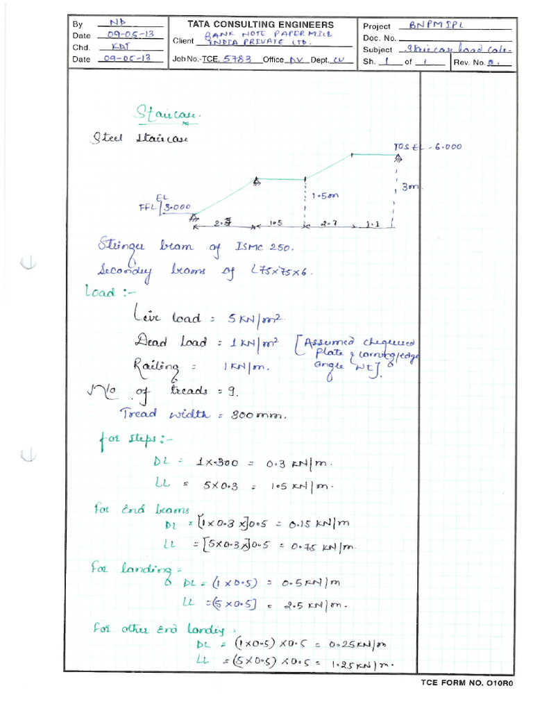 Staircase Load | PDF