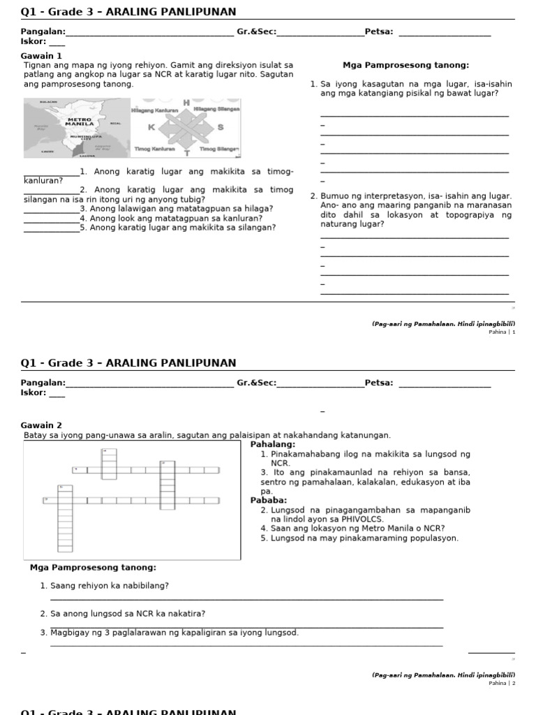 AP 3 Worksheet | PDF