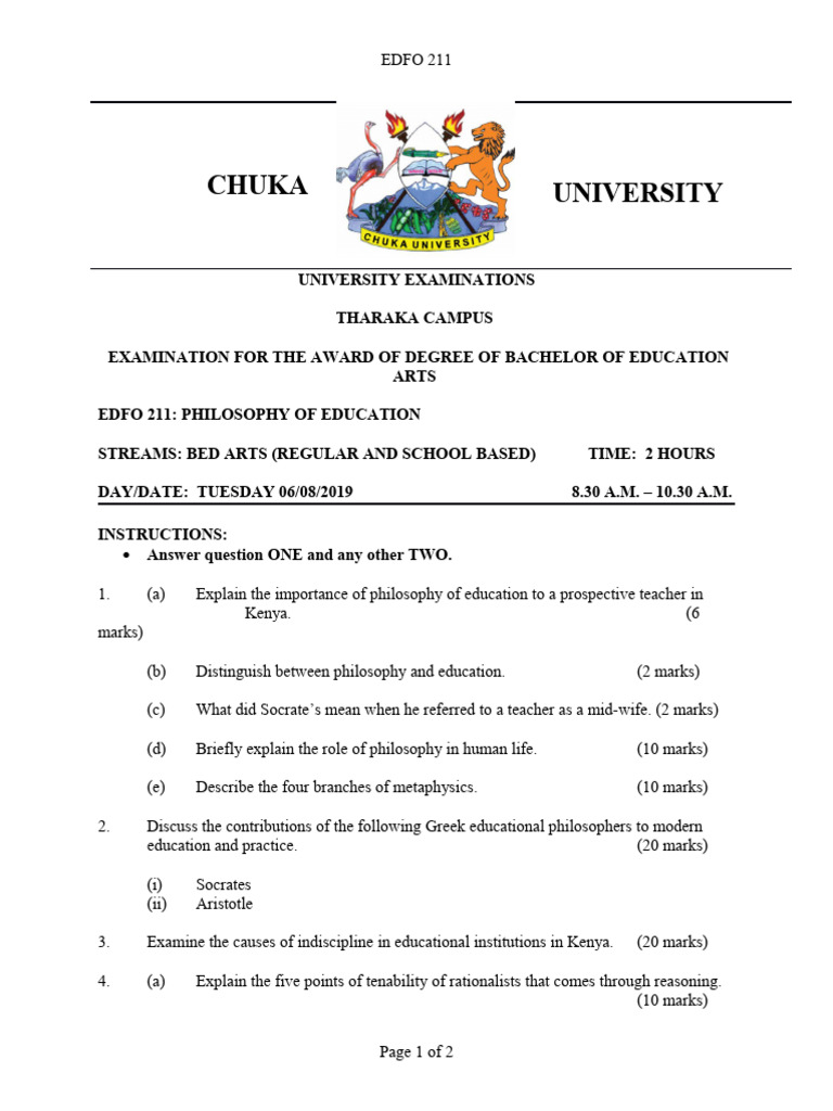 Edfo 211 Tharaka | PDF