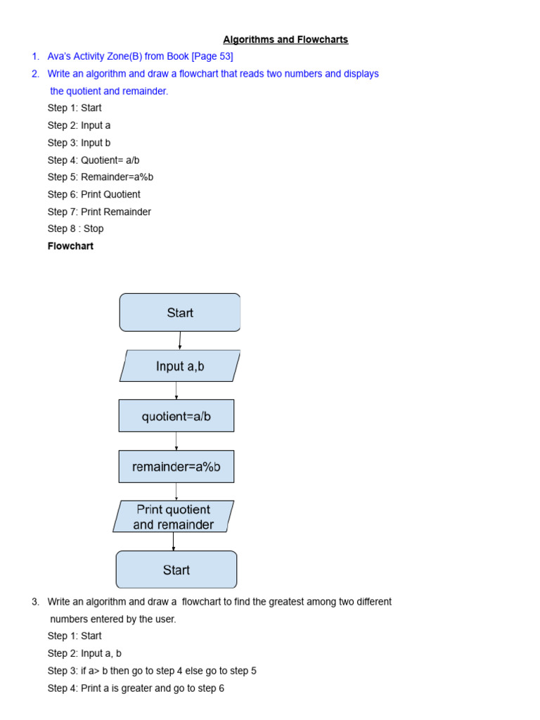 AlgorithmsandFlowcharts 1745369512850 | PDF