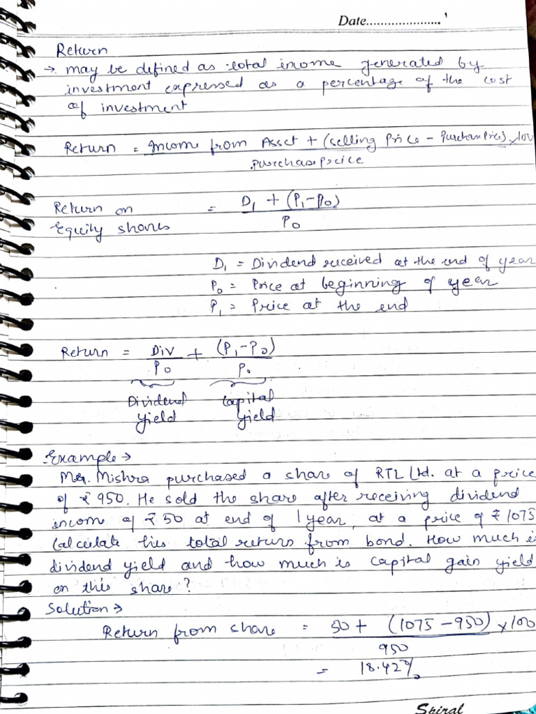 Unit 1 Investment Notes | PDF