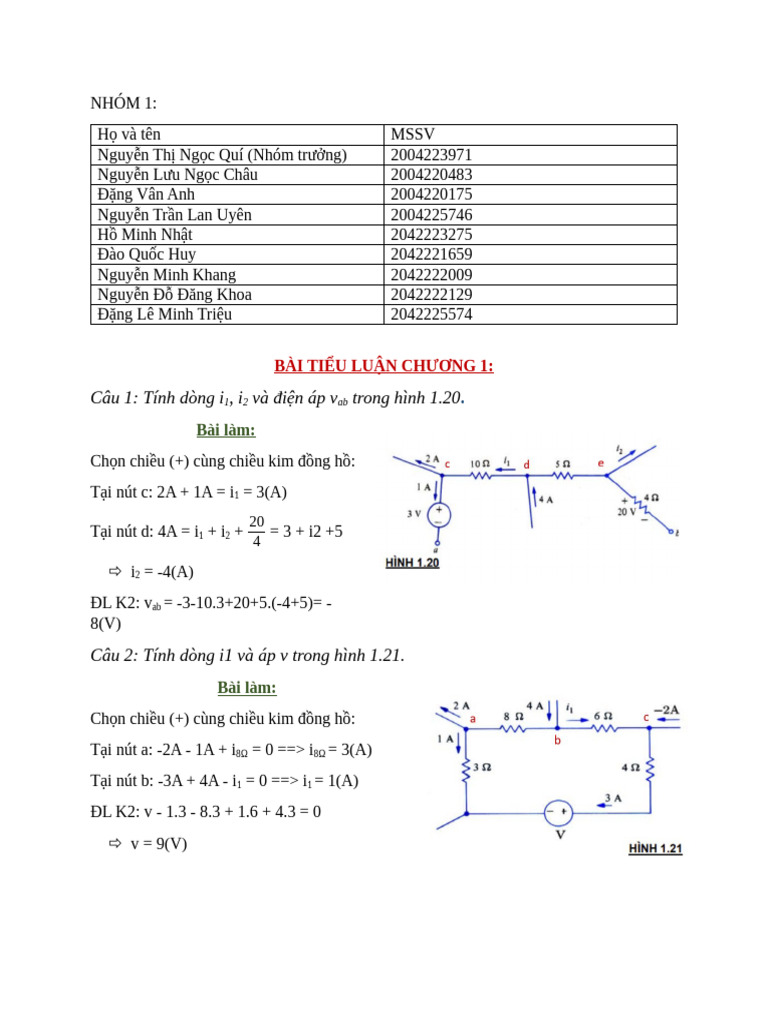 KTD Nhóm 1 - Chương 1 | PDF