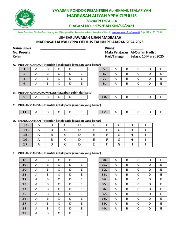 LJK SEJARAH INDONESIA | PDF