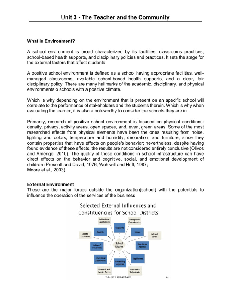 Understanding School Environment Dynamics | PDF | Teachers | Learning