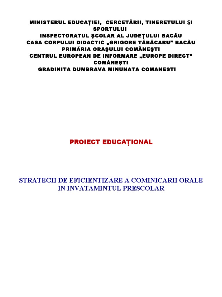 15 Proiect Educational | PDF