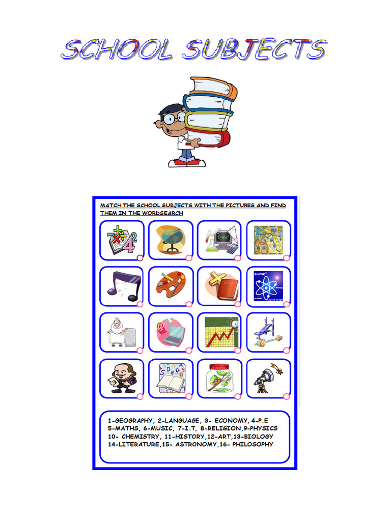 3ro - School Subjects | PDF