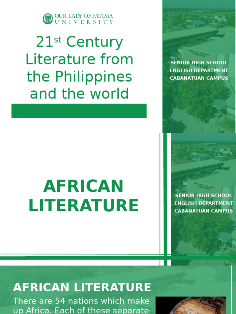 Week 13 African Literature | PDF | African Literature