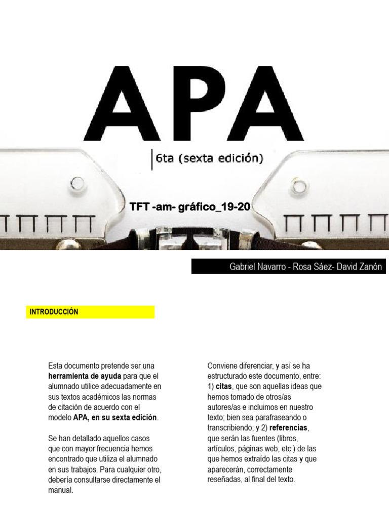 Apa 2019 TFT | PDF | Escritura | Comunicación escrita