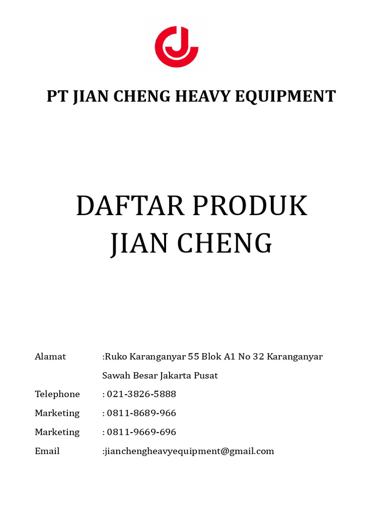 Daftar Produk PT Jian Cheng | PDF | Oils | Lubrication