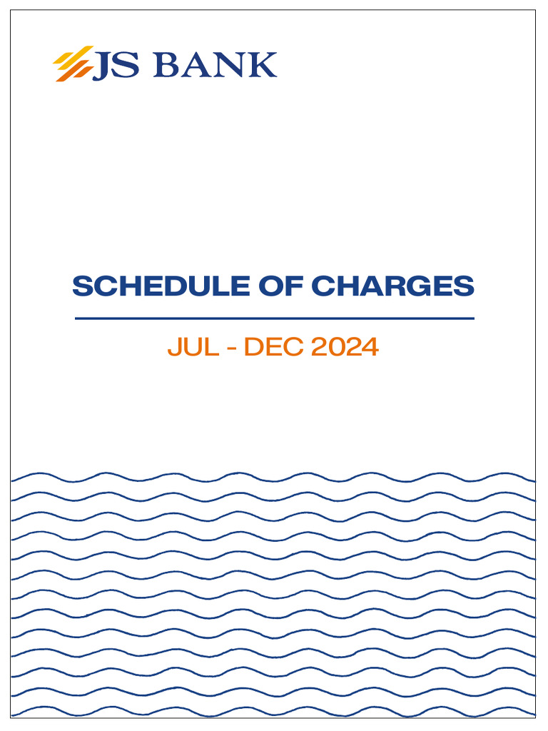 Schedule of Charges Jul Dec 2024 English | PDF | Loans | Banks
