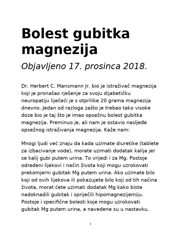 Magnezijum - Razni Članci | PDF