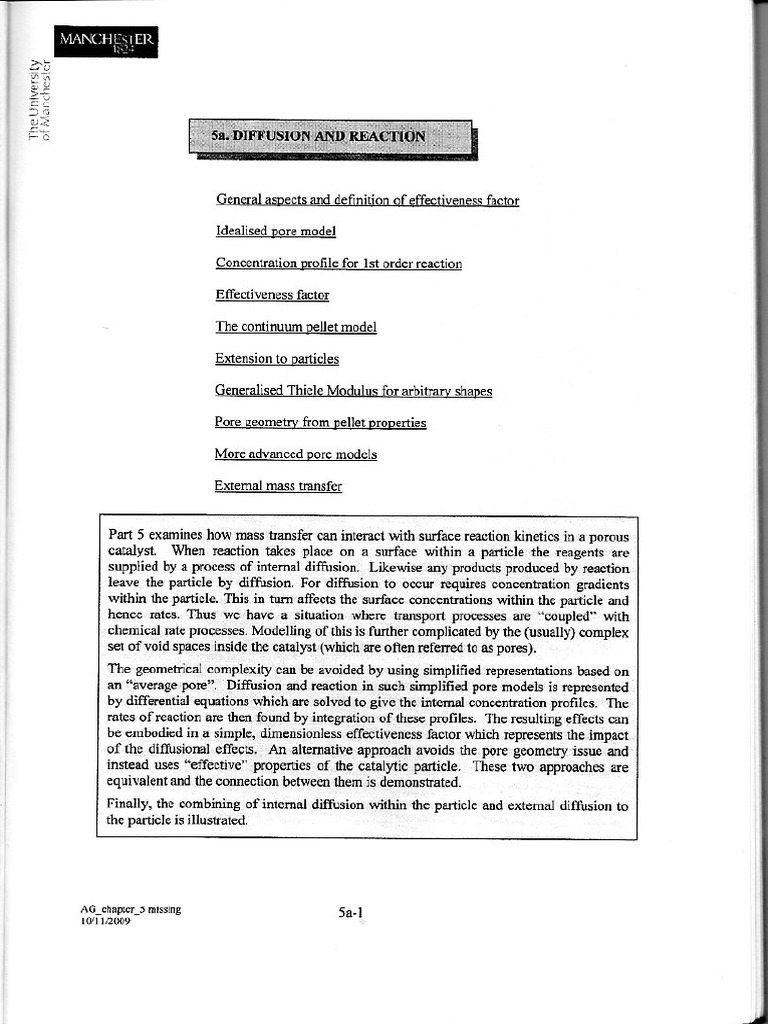 05 - Diffusion and Reaction | PDF