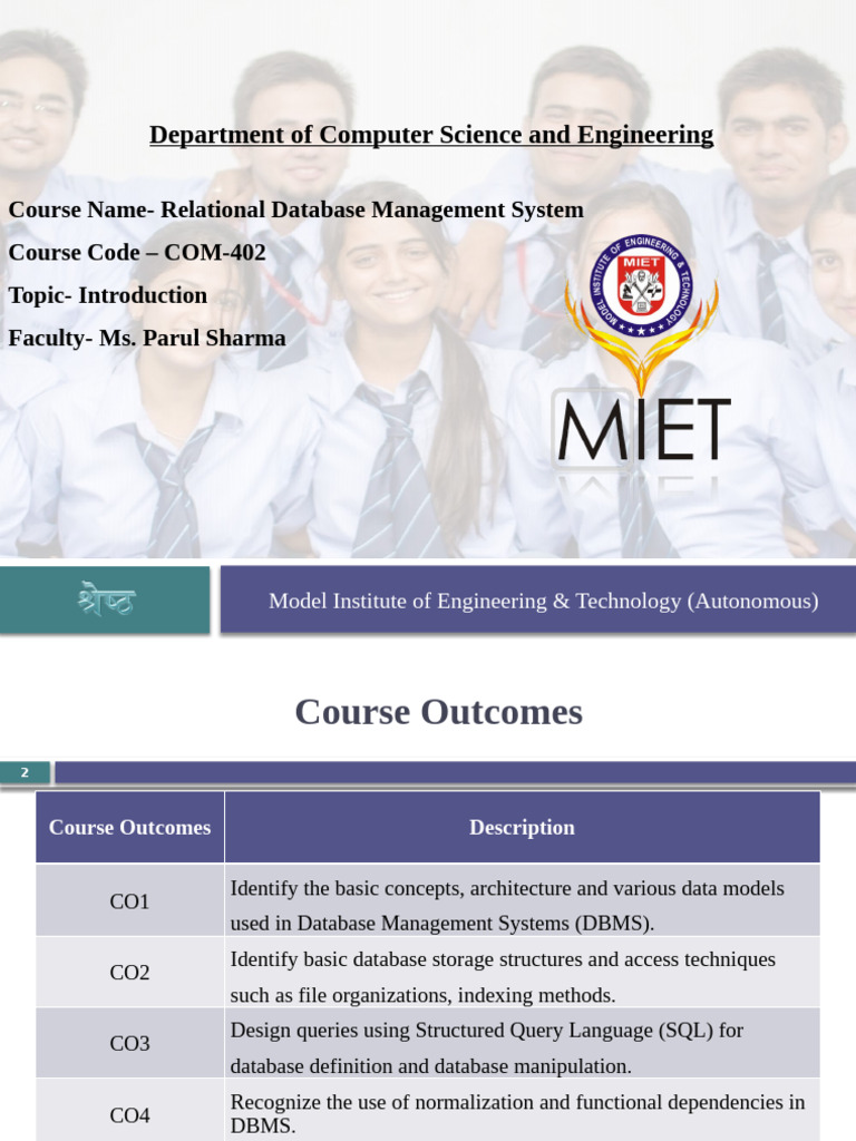 Unit 1 - Basic Concepts | PDF | Databases | Relational Database