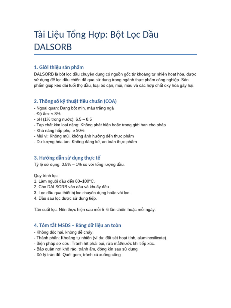 Tong Hop DALSORB | PDF