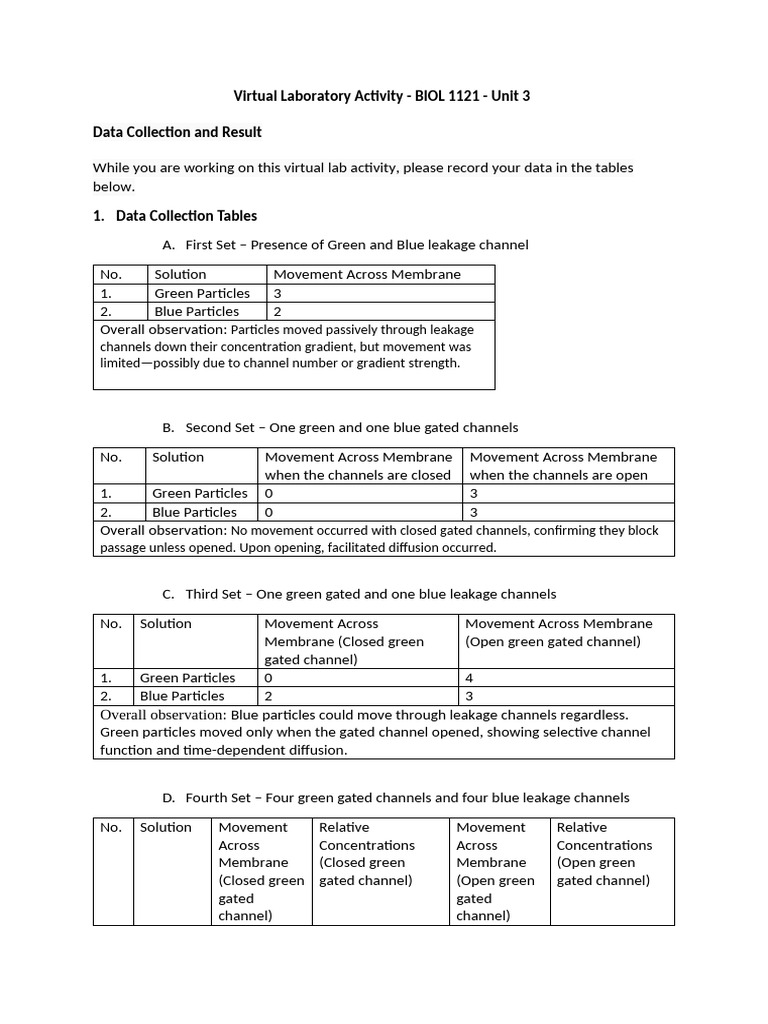 Experiment 2 - Data Collection and Result | PDF | Cell Membrane | Diffusion