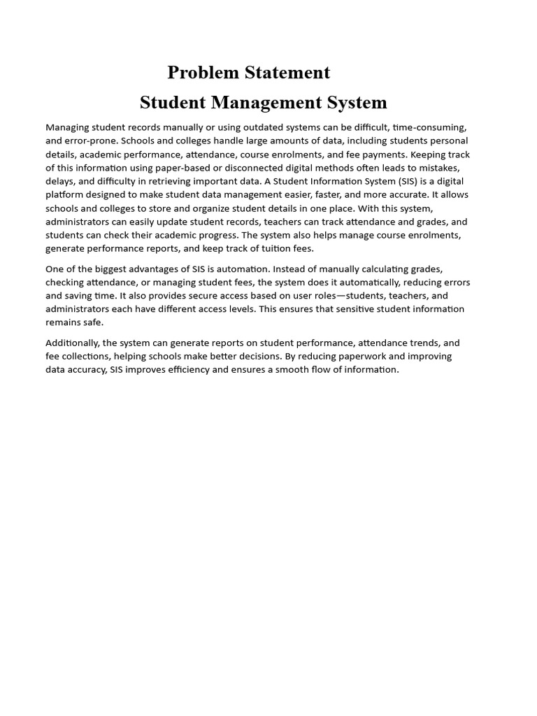 Student Management System (SRS) | PDF | Software Testing | Security