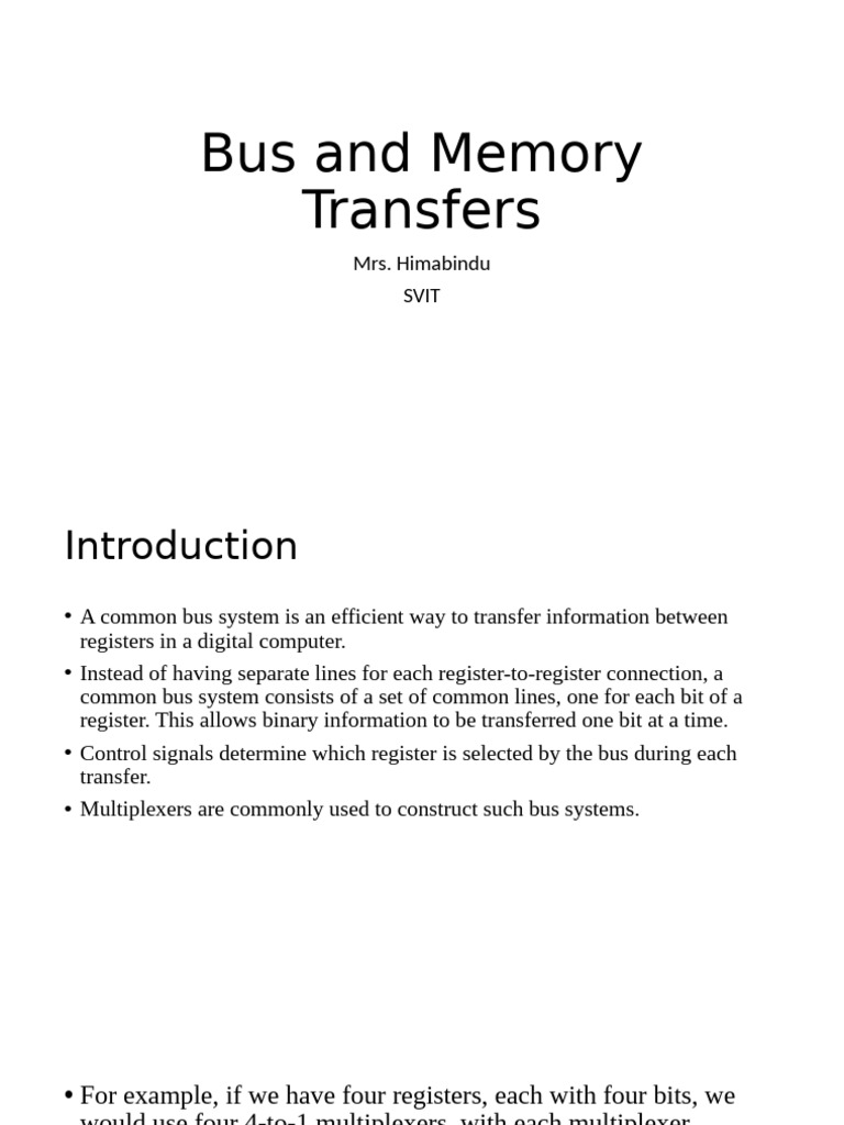 Bus and Memory Transfers | PDF | Logic Gate | Digital Electronics