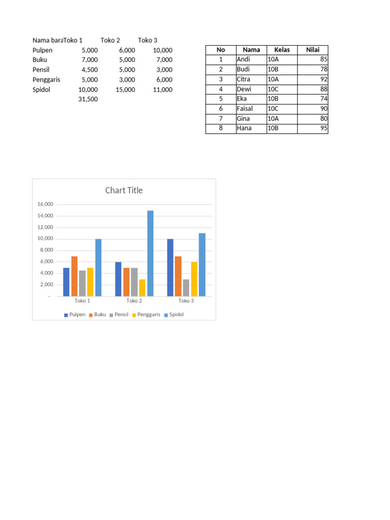 04 - Contoh Tabel Excel | PDF