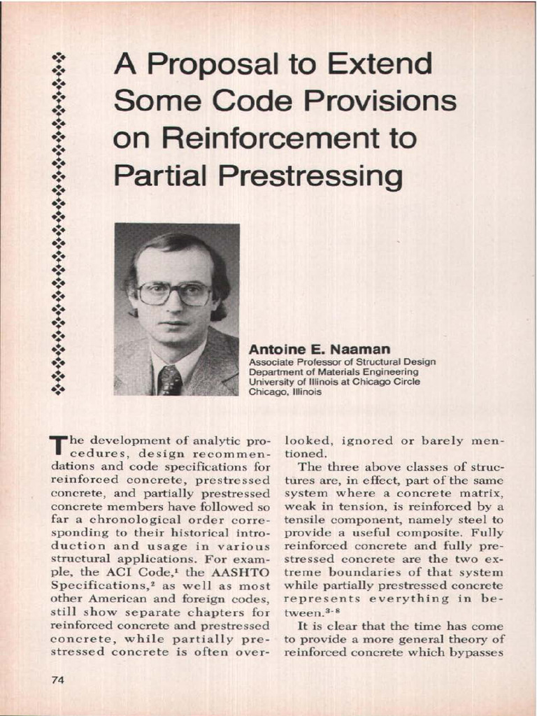 A Proposal To Extend Some Code Provisions On Reinforcement To Partial ...