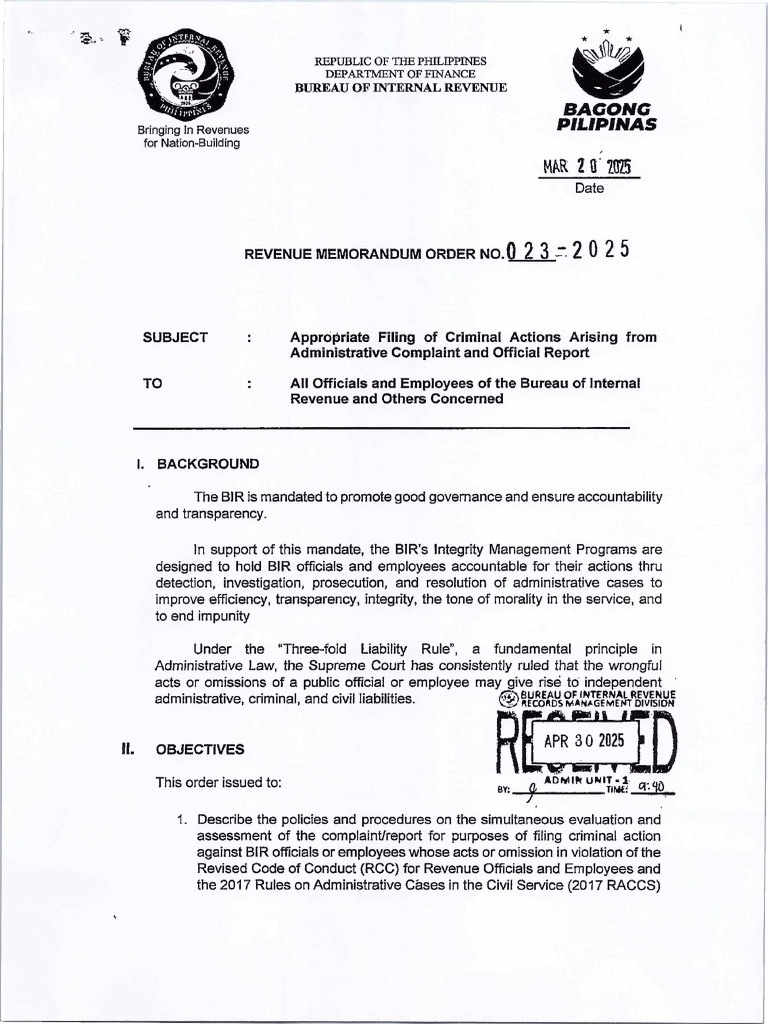 RMO No. 23-2025 | PDF