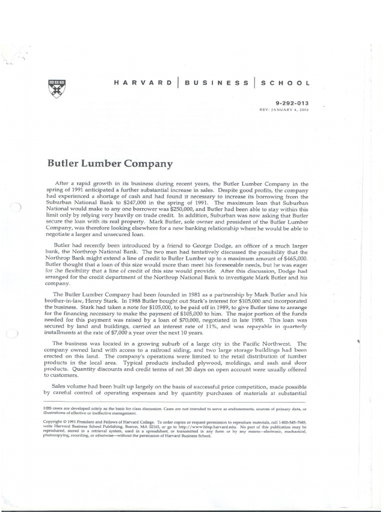 Case-Butler Lumber | PDF