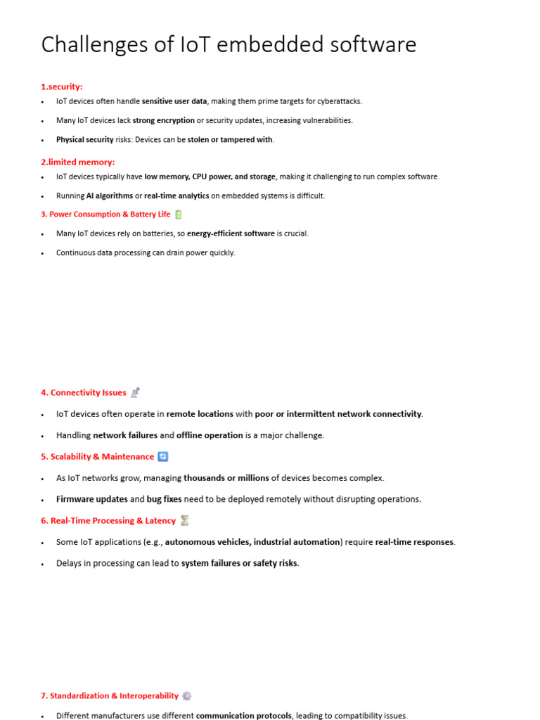 Challenges of IoT Embedded Software | PDF | Internet Of Things ...