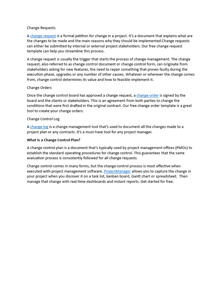 Change Requests | PDF