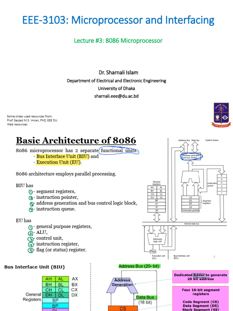 Lecture #03, Microprocessor - Architecture | PDF | Computer Data | Computer Programming