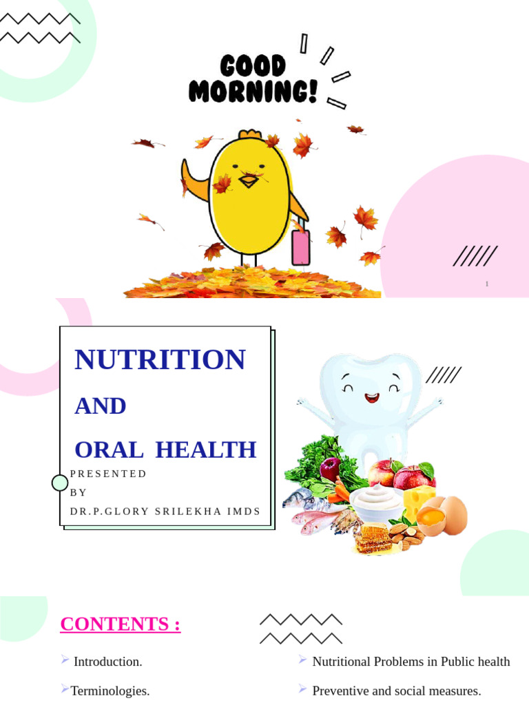 Nutrition and Oral Health | PDF | Vitamin A | Nutrients