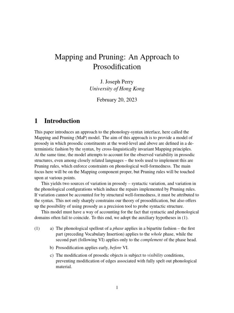 Perry 23 Mapping-and-Prun.2 | PDF | Syntax | Lexicon