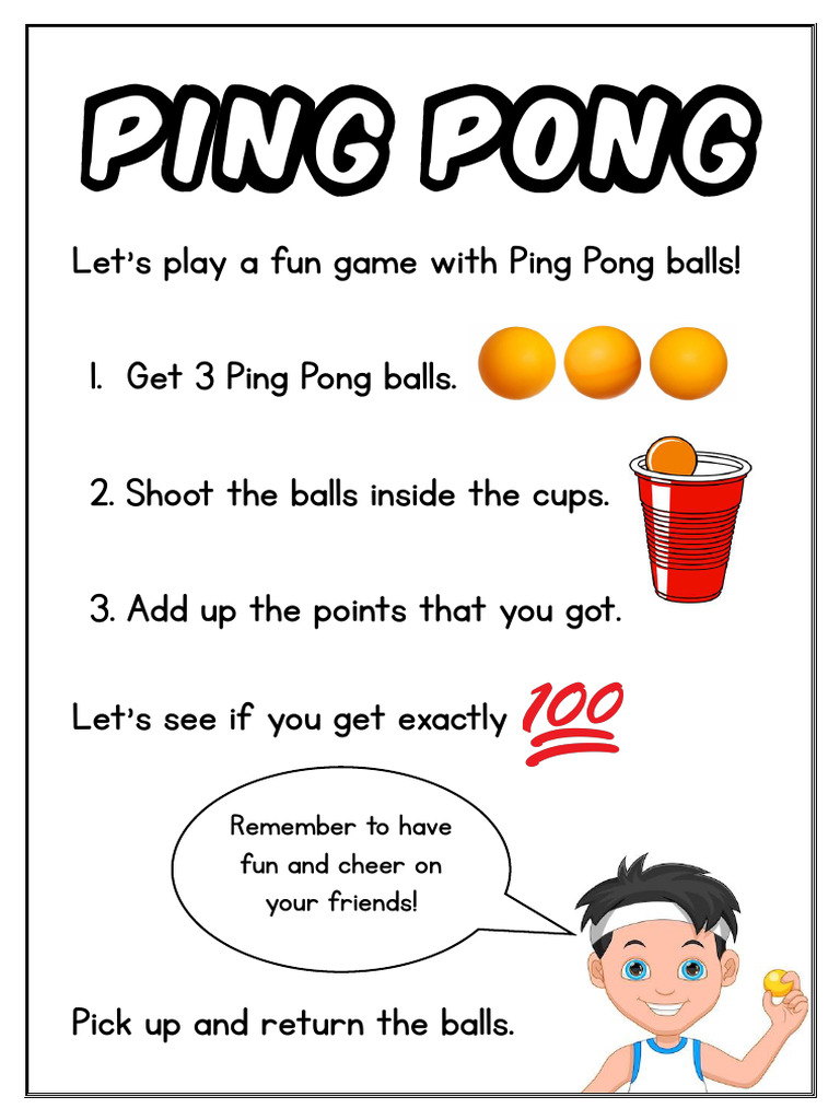 Ping Pong and Odd and Even Numbers | PDF