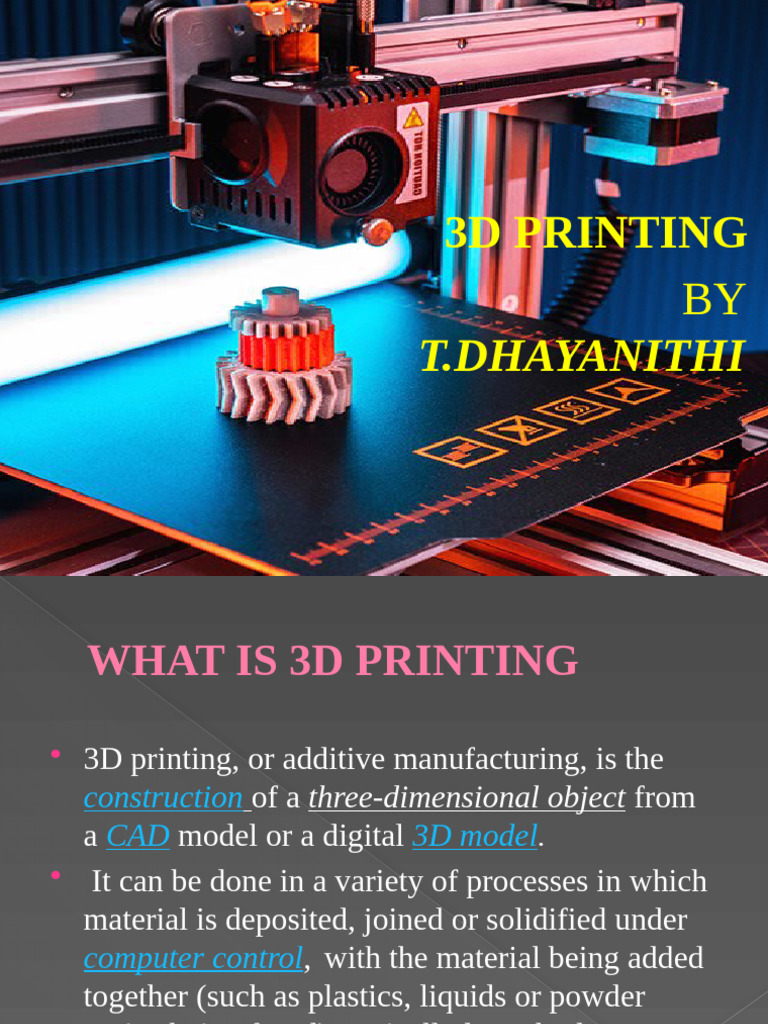 Overview of 3D Printing Technology | PDF | 3 D Printing | Business Process