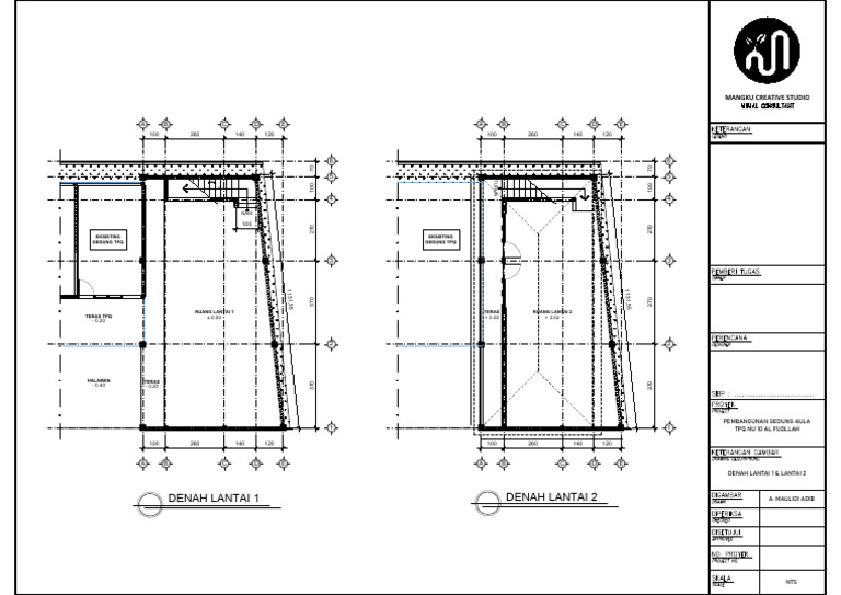 Denah LT 1 Dan 2 - Gedung Aula TPQ Al Fudllah | PDF