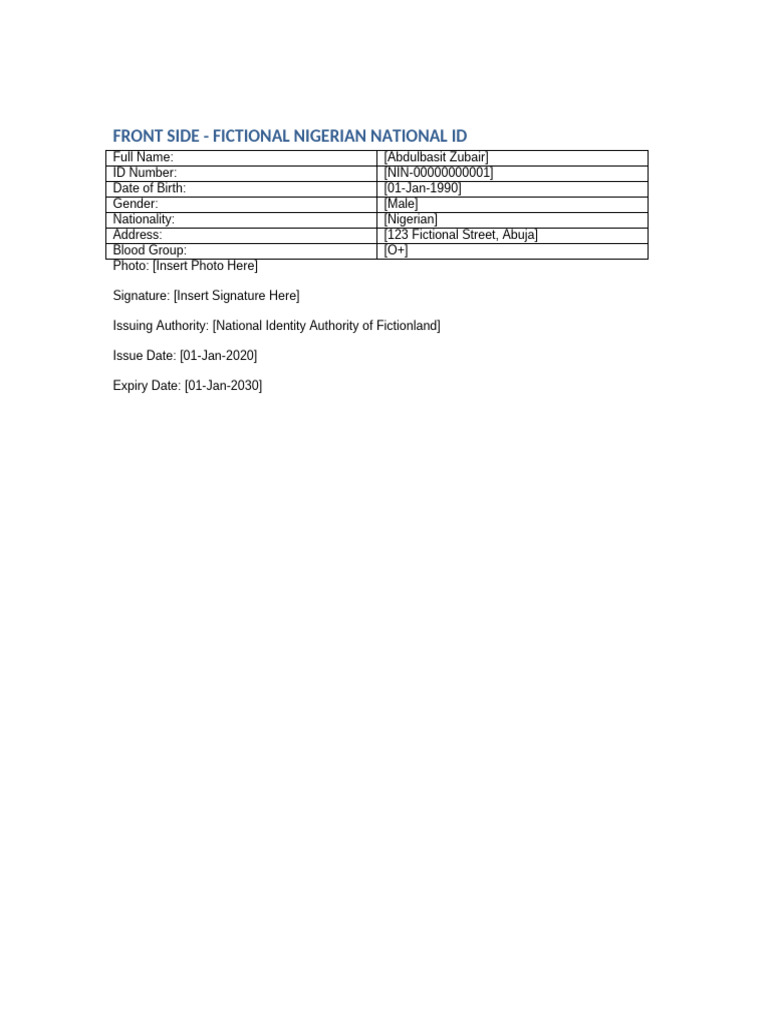 Fictional_Nigerian_ID_Template | PDF