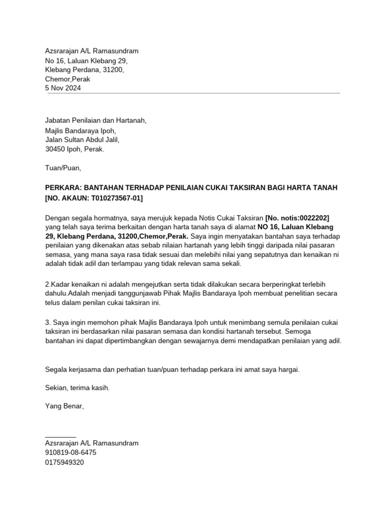 Surat Bantahan | PDF