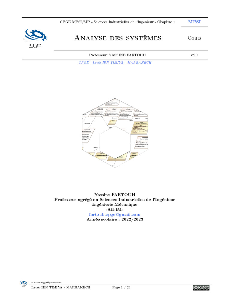 Analyse des Systèmes Industriels en MPSI | PDF | Analyse du cycle de ...