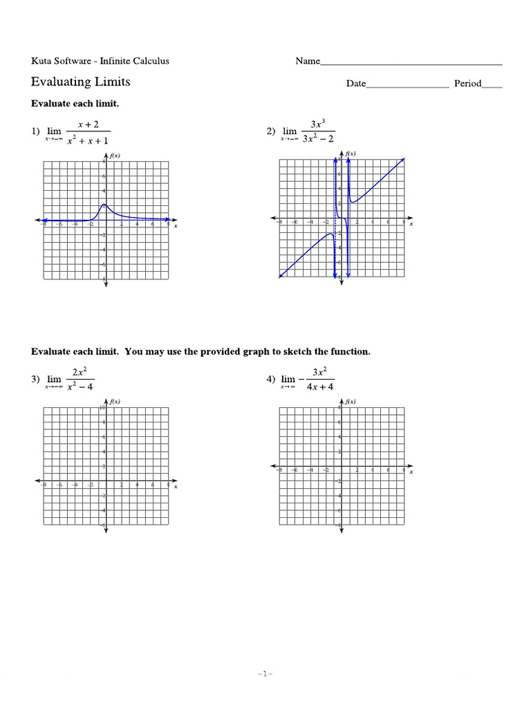 Limits at Infinity Assignment | PDF