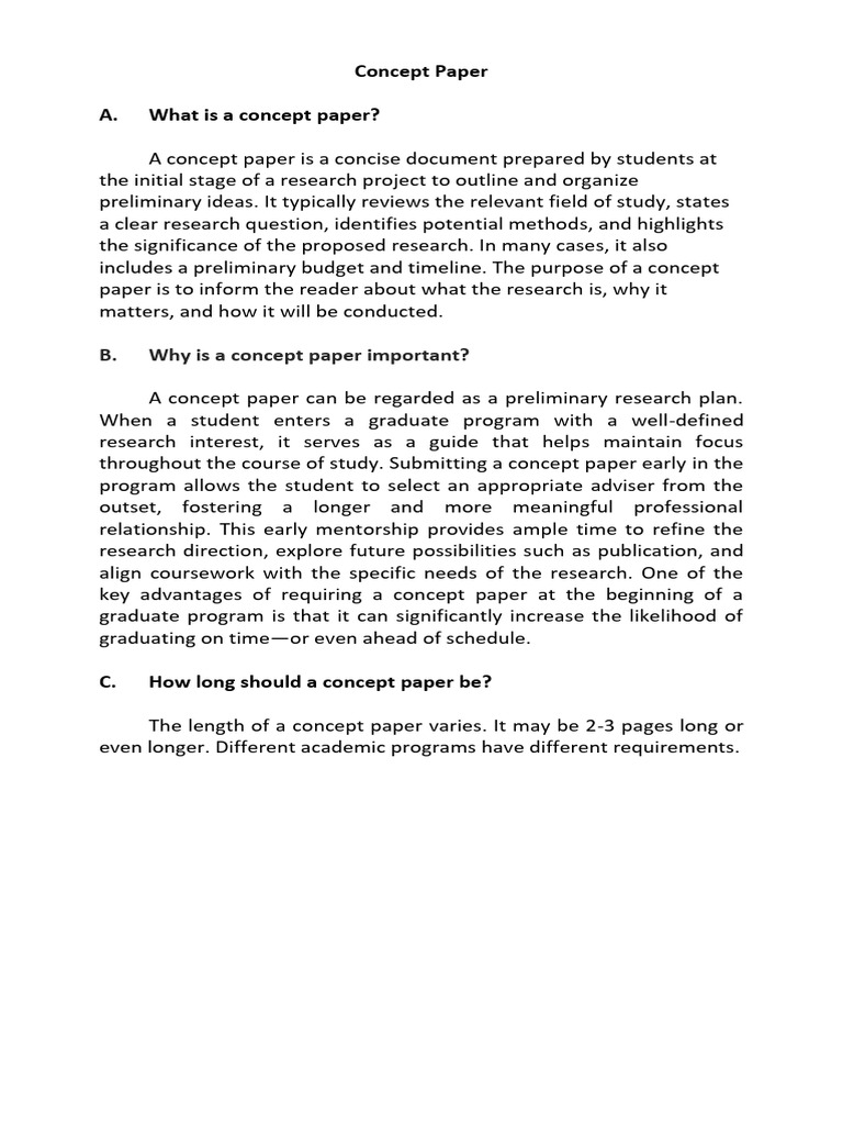 Essential Guide to Concept Papers | PDF | Science | Learning