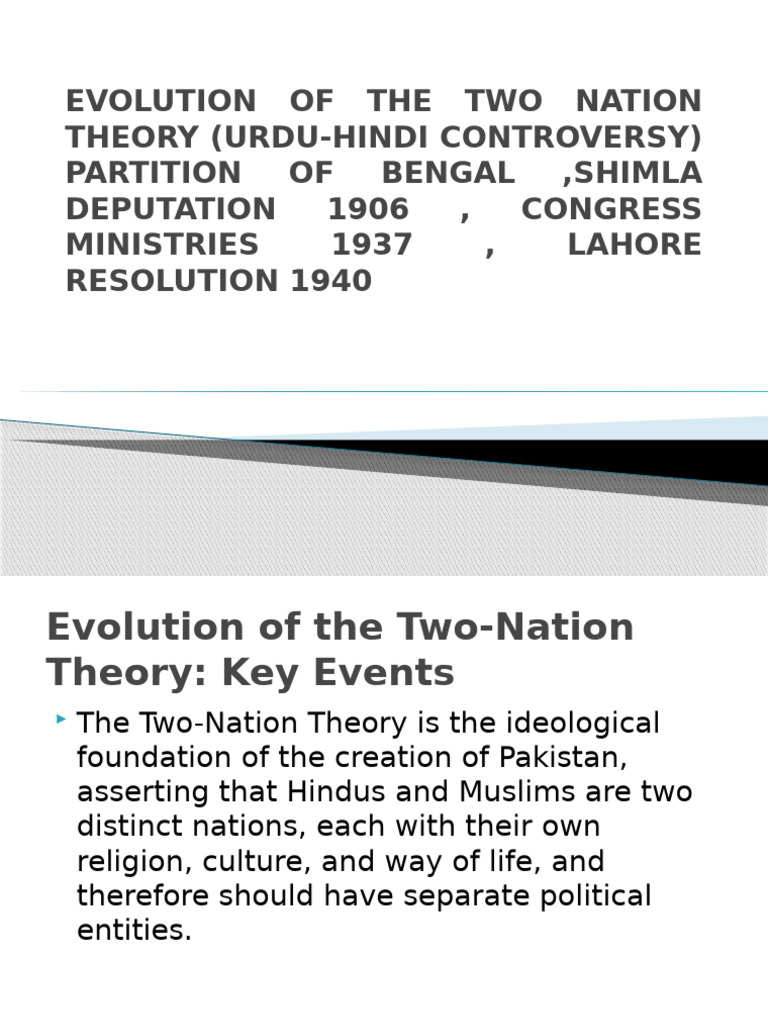 Evolution of the Two-Nation Theory | PDF | Two Nation Theory ...