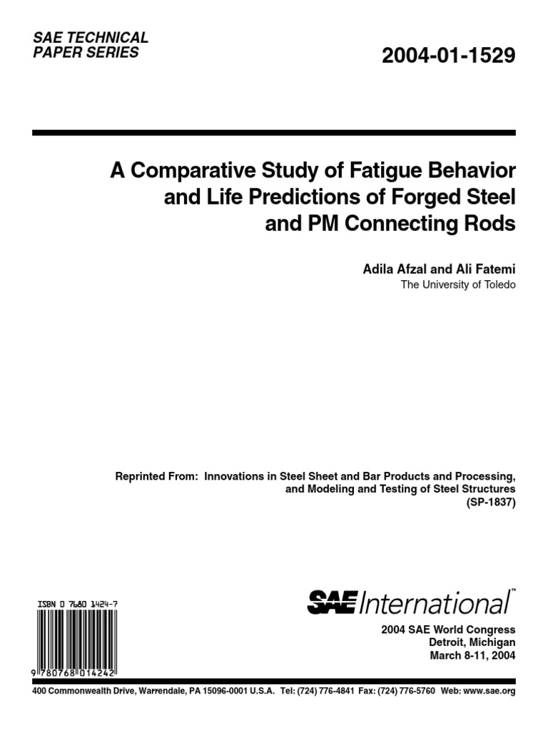 A Comparative Study of Fatigue Behavior and Life Predictions of Forged ...