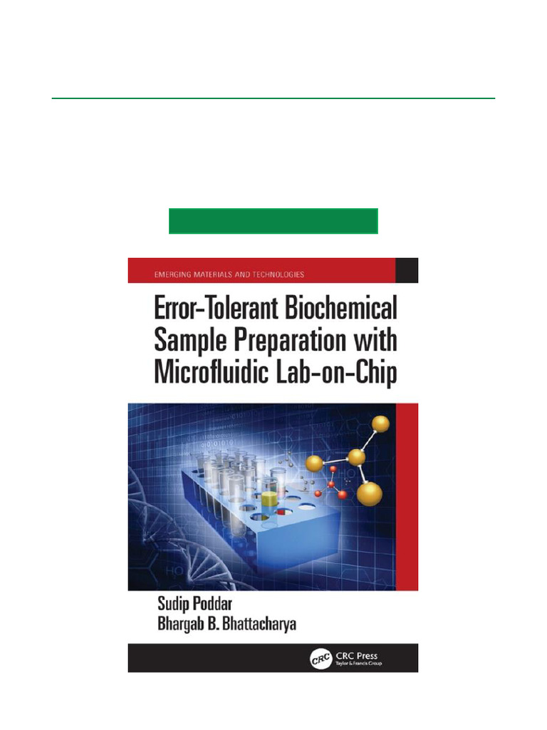 Error Tolerant Biochemical Sample Preparation With Microfluidic Lab On Chip - 1st Edition ...