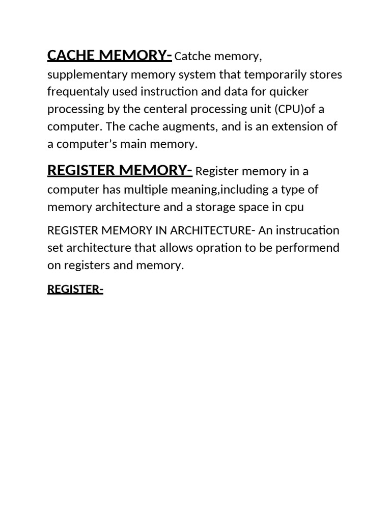 Cache Memory | PDF
