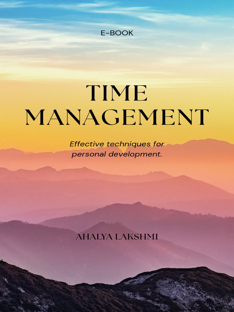 Neutral Minimalist Aesthetic Time Management Ebook Cover | PDF | Time ...