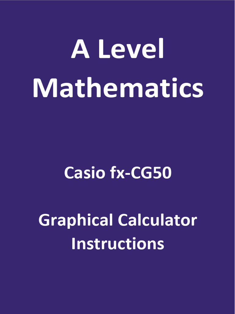 0 CG50 Instructions Booklet | PDF | Quadratic Equation | Equations