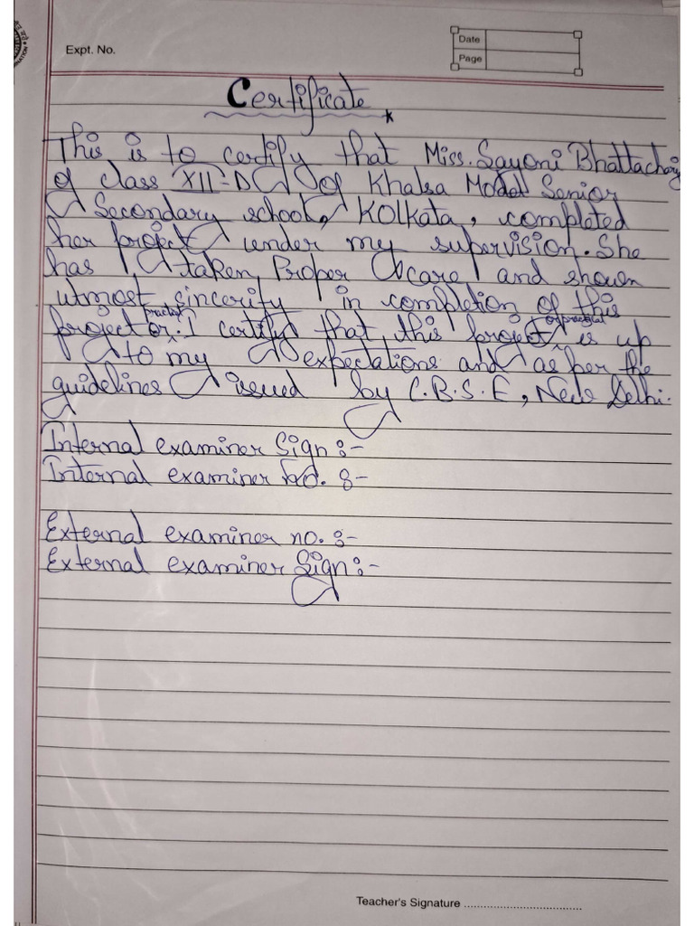Sayoni Bhattacharjee, 12-D, 26 | PDF